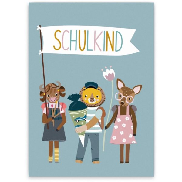 Postkarte, Schulkind - The Family Circle
